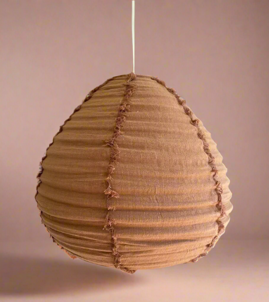 Linen Light Shades – Natural Linen Pendant Lamp Shades – Little Nordic Sol